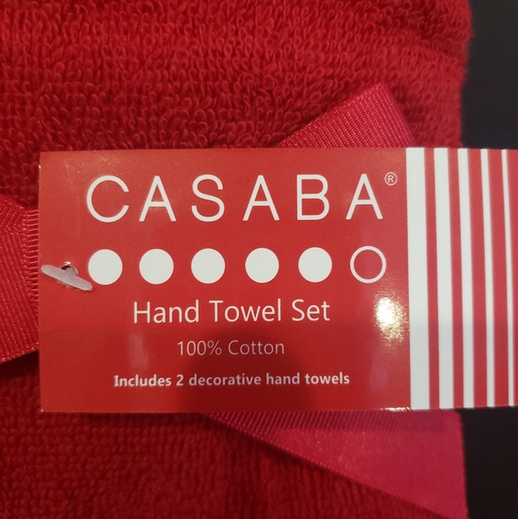 Casaba | Bath | Set Of Two Christmas Black Lab Dog 0 Cotton Red Hand ...